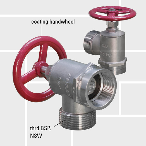 T57 Hydrant valve 90 deg. thread inlet BSP NSW landing valve - SME ...